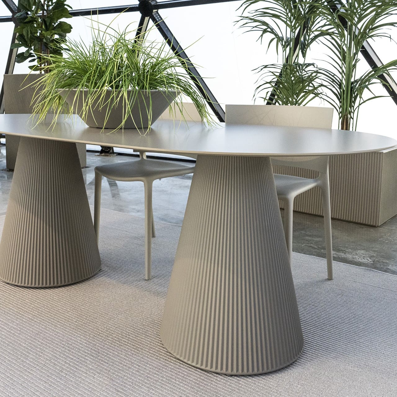 Vondom Double Round Base Dining Table | Clima Home